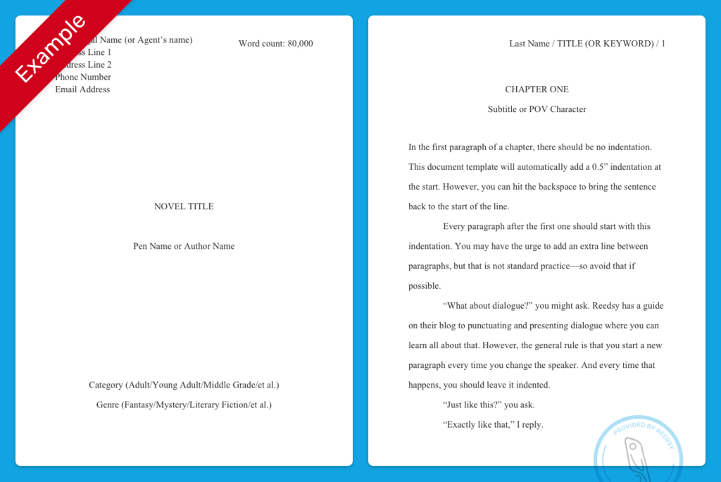 How To Format A Book Manuscript Inc Template 2023 