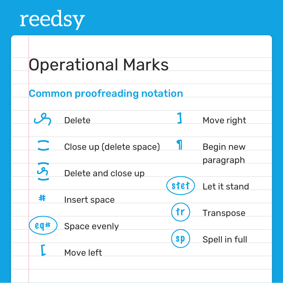 Proofreading Marks 101 What Do These Squiggles Mean 52 OFF