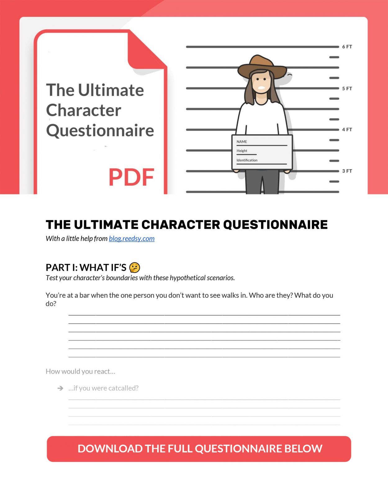 Character Questionnaire: 50 Juicy Questions To Ask Your Characters
